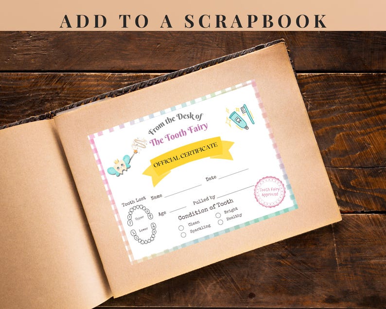 Tooth Fairy Certificate, My First Tooth Certificate, Tooth Fairy Note ...
