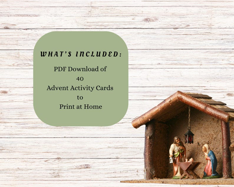 Advent Activities for Kids Printable, Christmas Countdown, 40 Printable ...