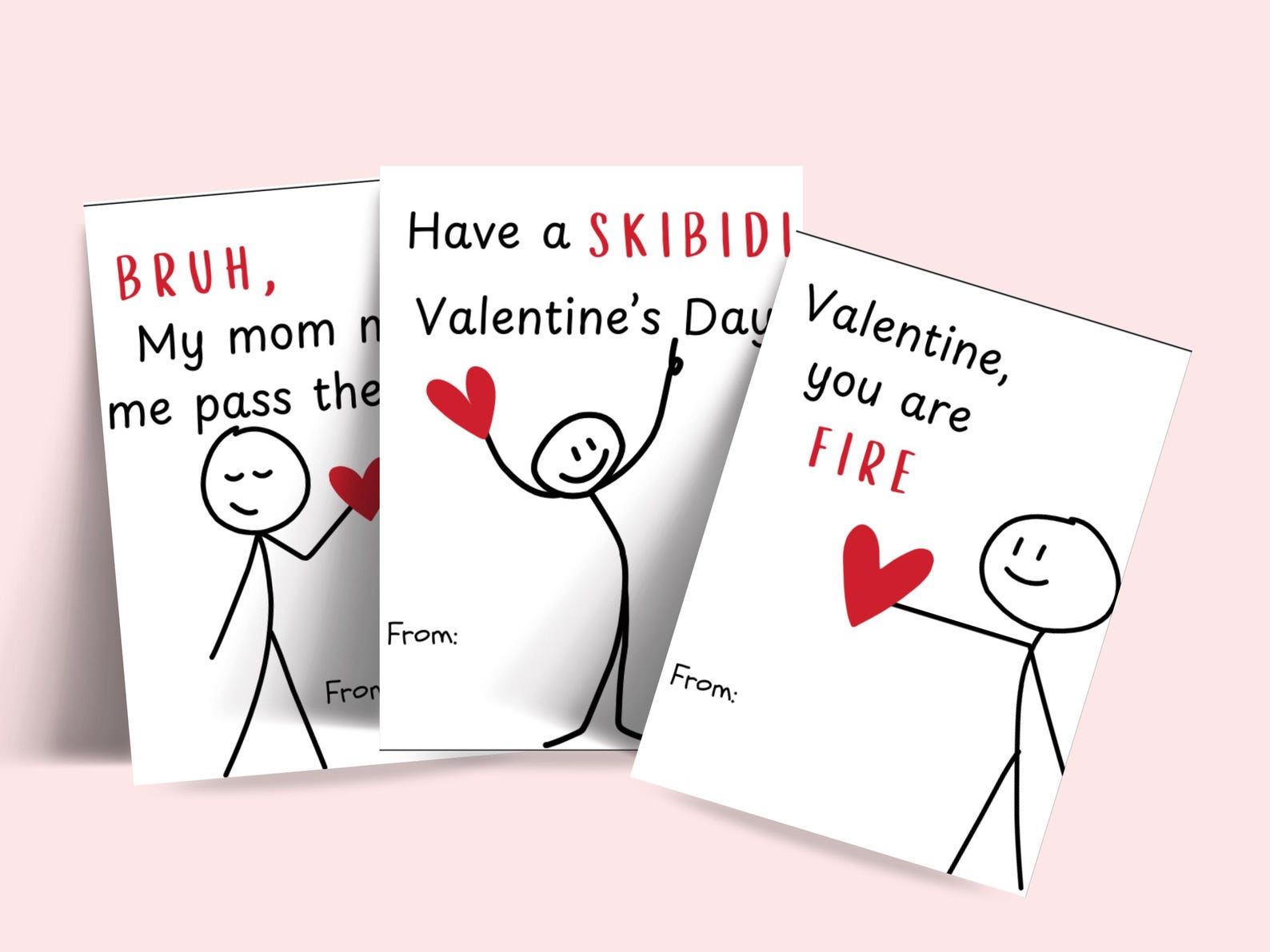 Slang Kids Valentine's Day Cards, Funny Printable Classroom Valentine's ...