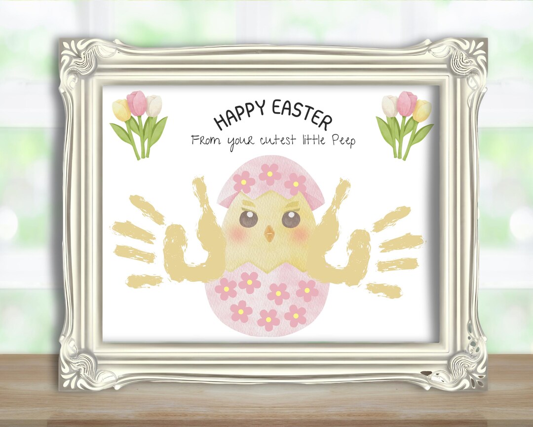 Easter Handprint Art, Printable Easter Keepsake, Printable Preschool ...
