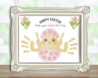Easter Handprint Art, Printable Easter Keepsake, Printable Handprint ...