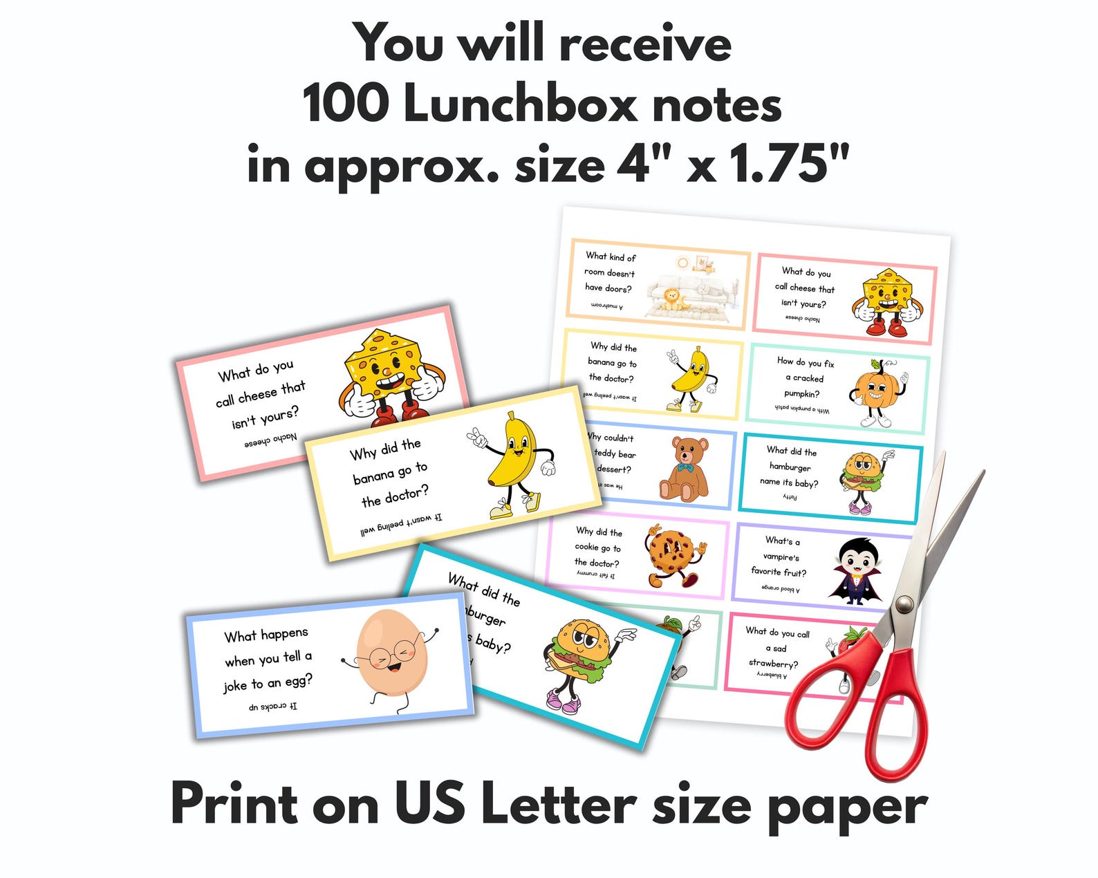 100 Lunch Box Jokes for Kids | Printable Lunchbox Notes | Funny Notes ...