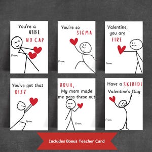 Slang Kids Valentine's Day Cards, Funny Printable Classroom Valentine's ...