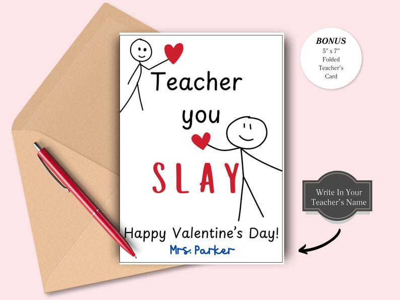 Slang Kids Valentine's Day Cards, Funny Printable Classroom Valentine's ...