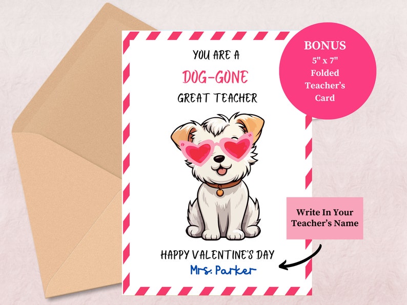 Printable Dog Valentine's Day Cards, Classroom Valentine's Day Cards ...