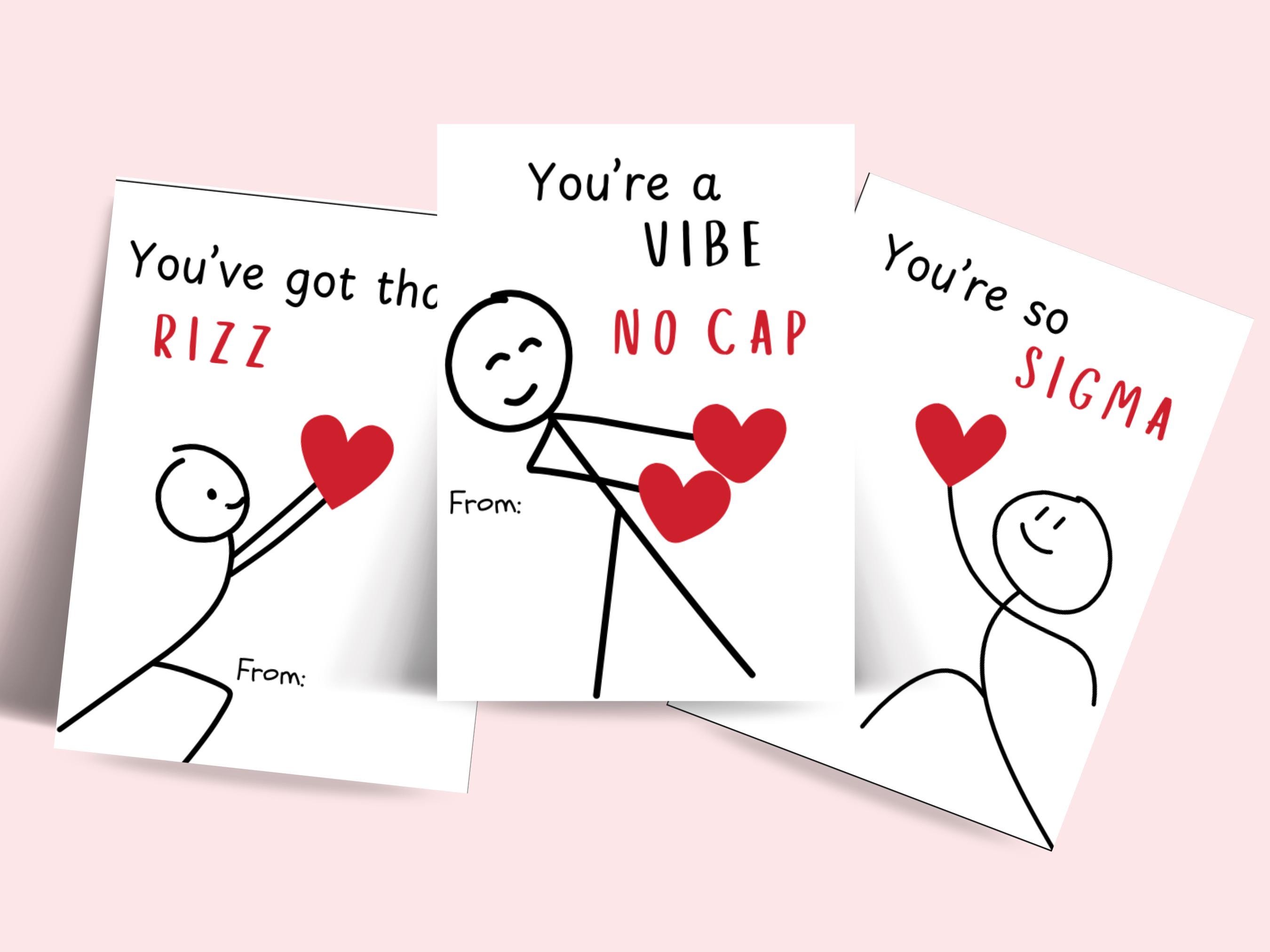 Slang Kids Valentine's Day Cards, Funny Printable Classroom Valentine's ...