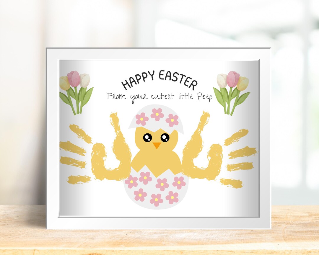 Easter Handprint Art, Printable Easter Keepsake, Printable Preschool ...