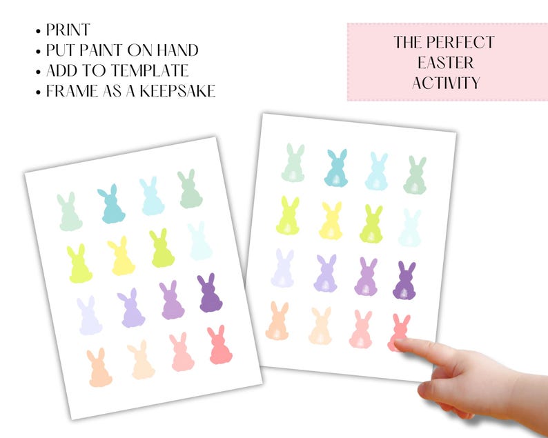 Easter Handprint Art, Printable Easter Keepsake, Printable Handprint ...