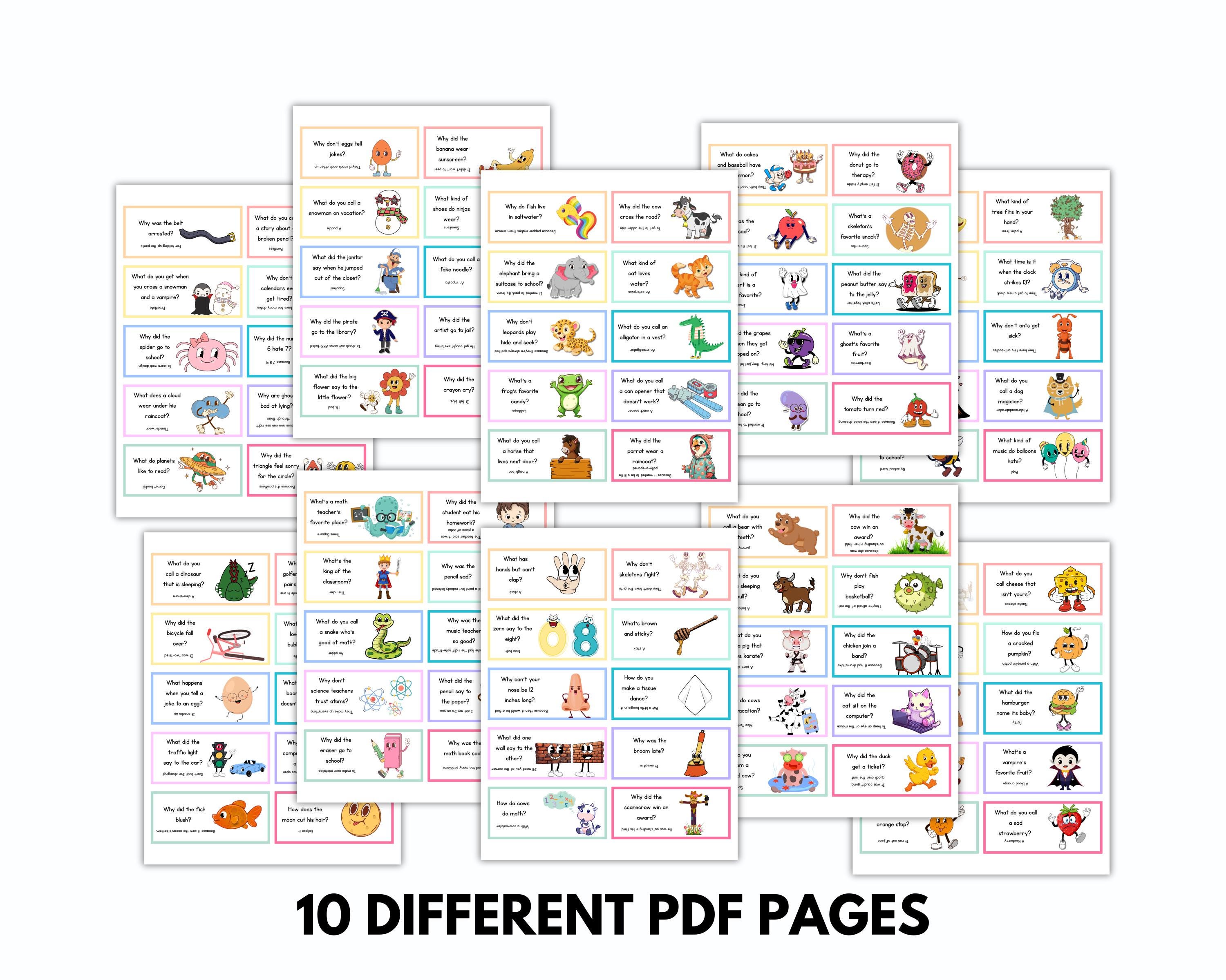 100 Lunch Box Jokes for Kids | Printable Lunchbox Notes | Funny Notes ...