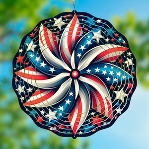 Patriotic Pinwheel Wind Spinner Sublimation Design (digital Download ...