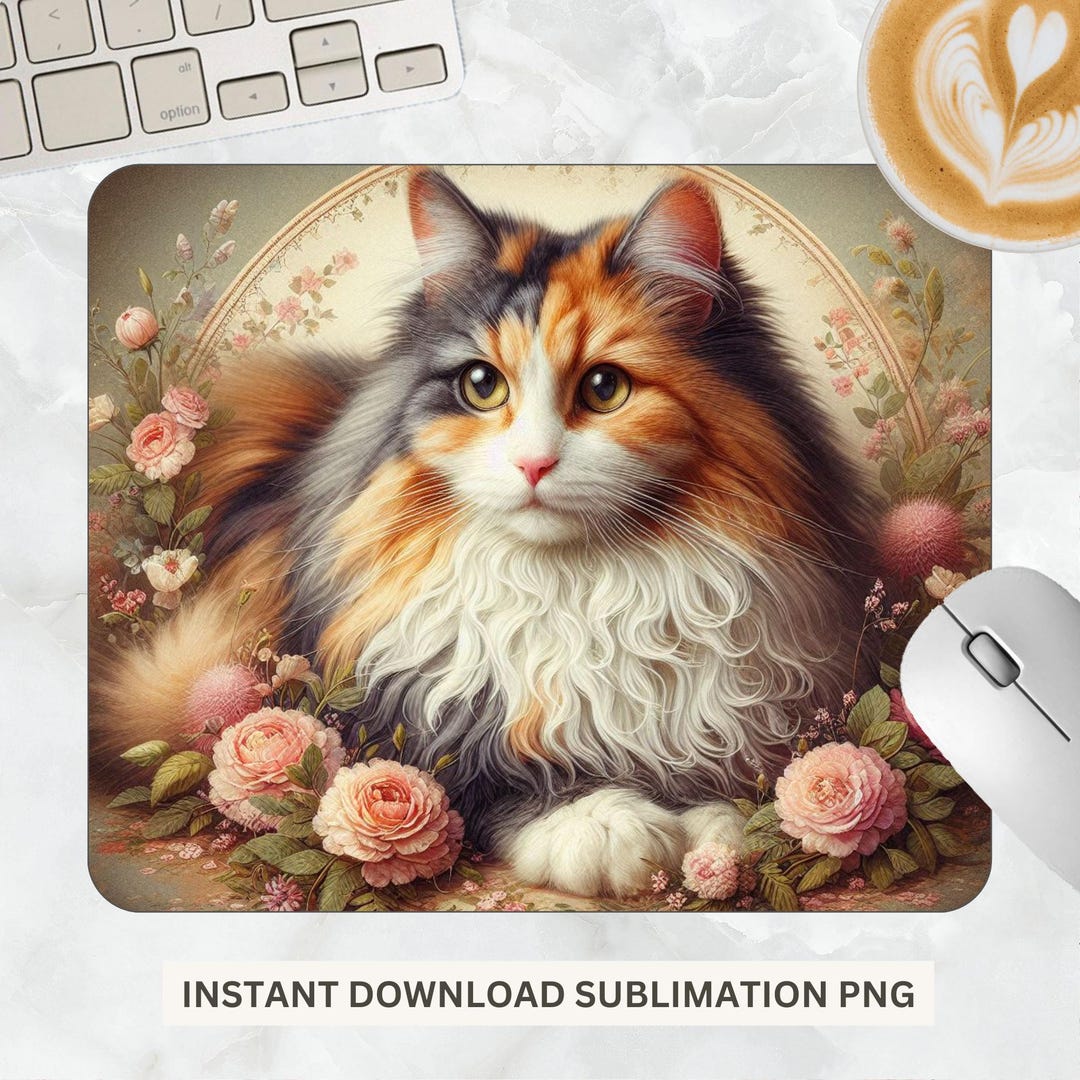 Persian Cat | Mouse Pad PNG Design for Sublimation - Etsy
