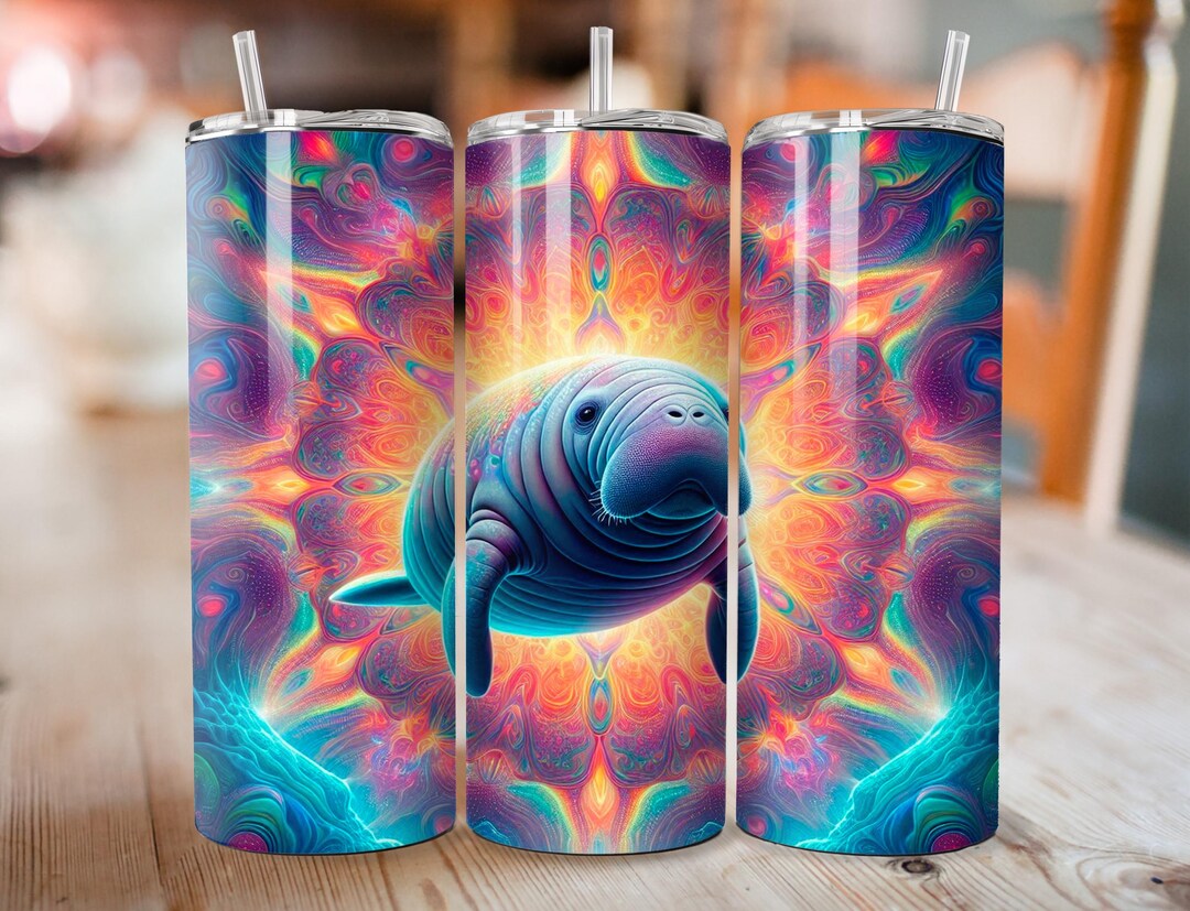 Manatee, 20oz Wrap, Sublimation Design Templates, 20oz Png Digital ...