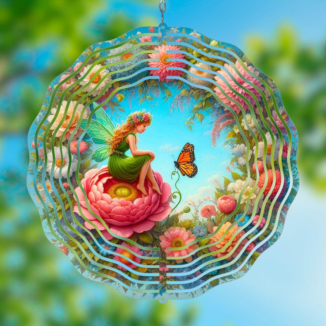 Garden Fairy Wind Spinner Sublimation PNG – Garden Decor - Etsy