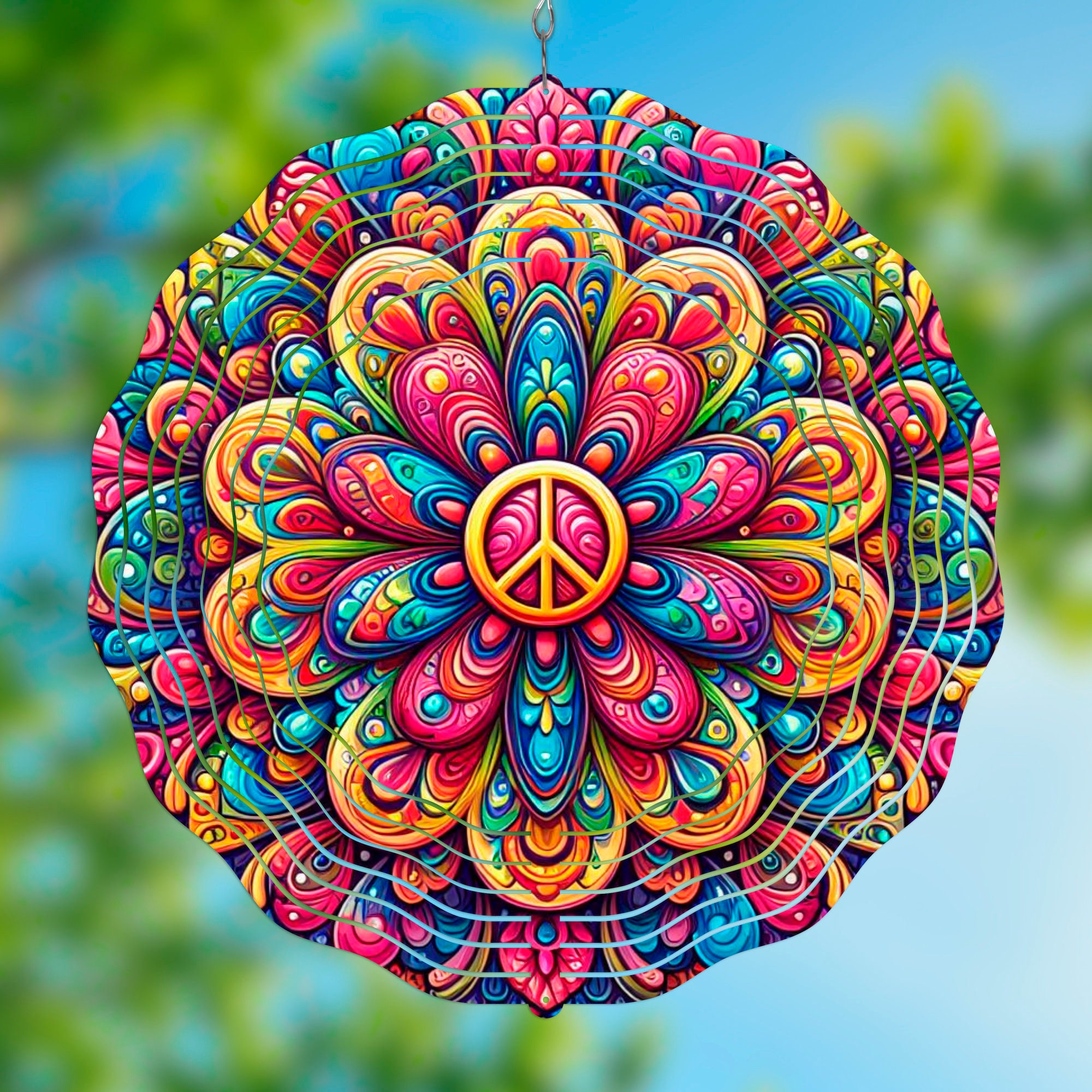 Groovy Peace Sign Wind Spinner Sublimation Design (digital Download) - Etsy