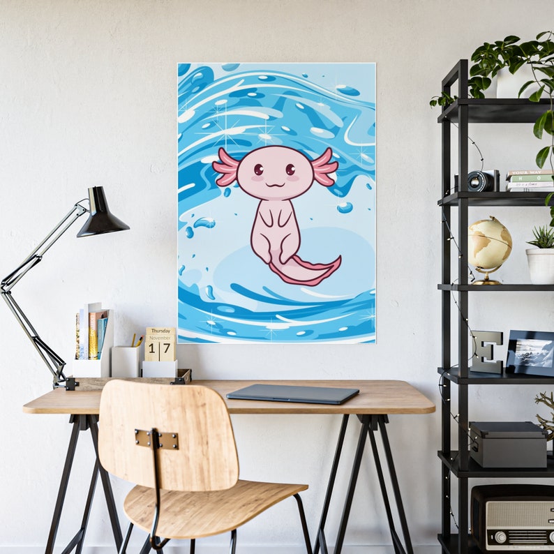 Axolotl Poster - High-gloss - Etsy