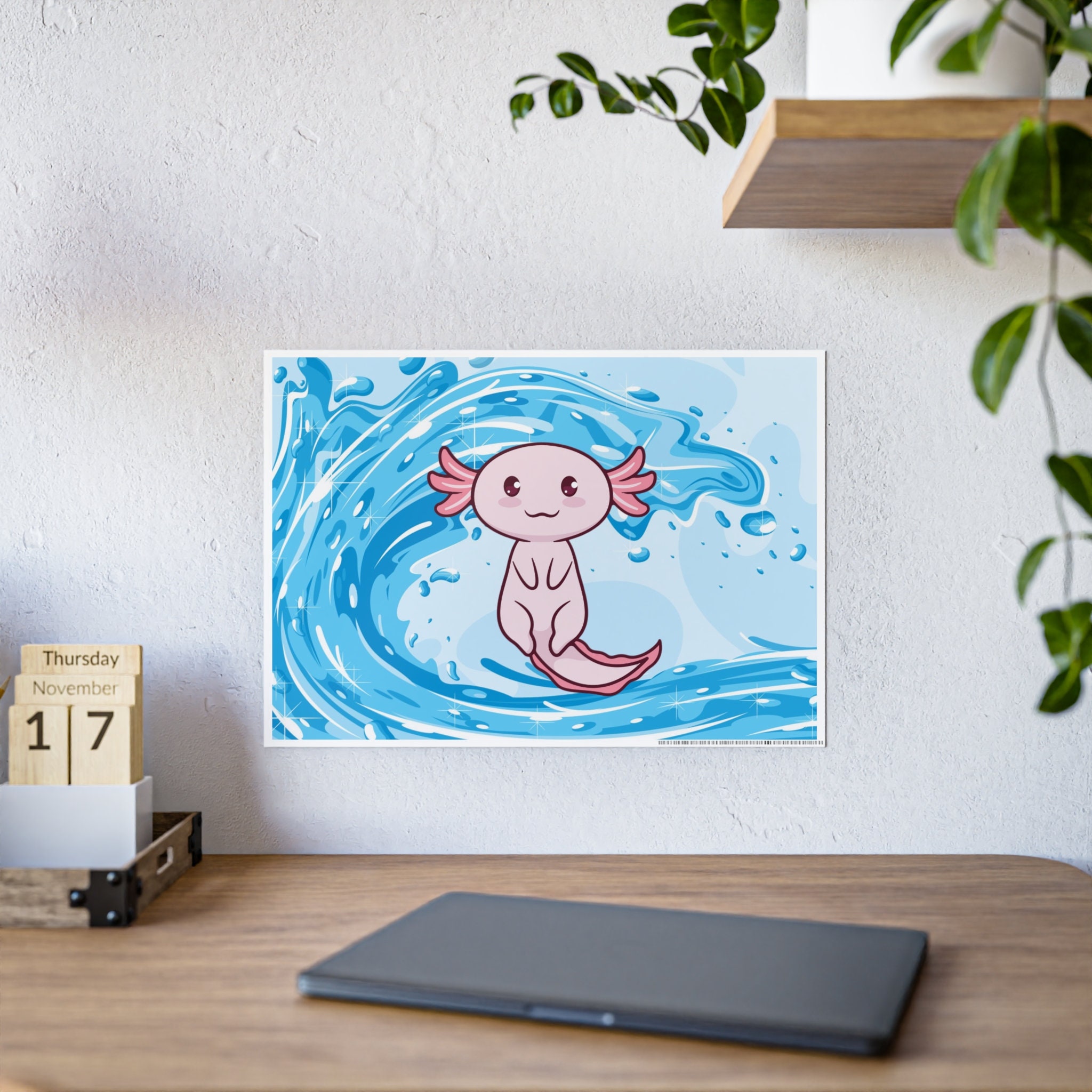 Axolotl Poster High-gloss - Etsy