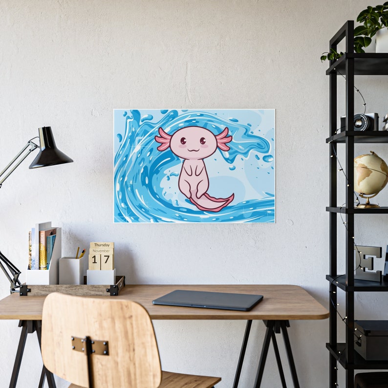 Axolotl Poster - High-gloss - Etsy