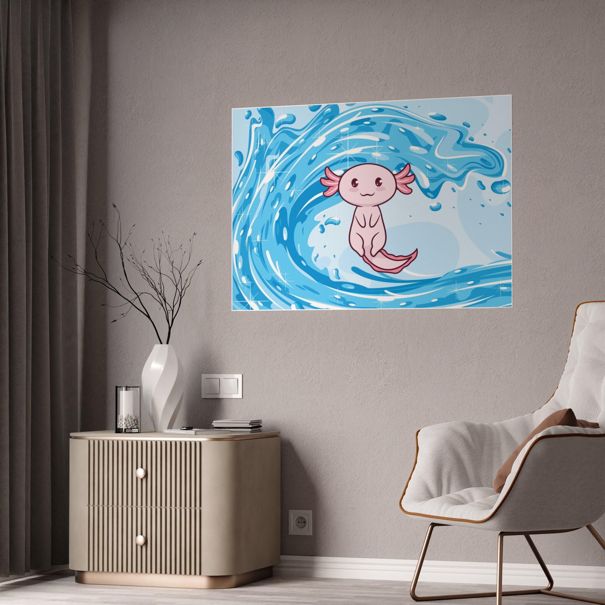 Axolotl Poster High-gloss - Etsy