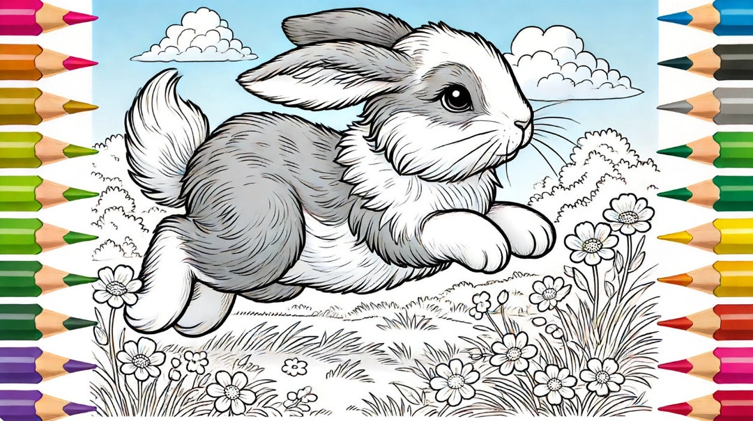 Kids Fun Colouring Books Including Rabbits, Cats and Many More - Etsy