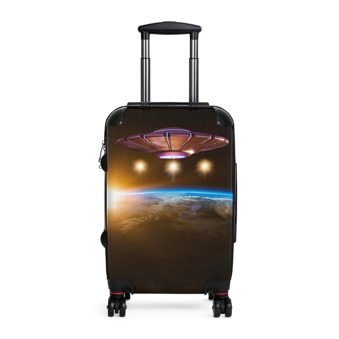 Outer Space Themed Suitcase, UFO Travel Luggage, Unique Carry-on Bag ...