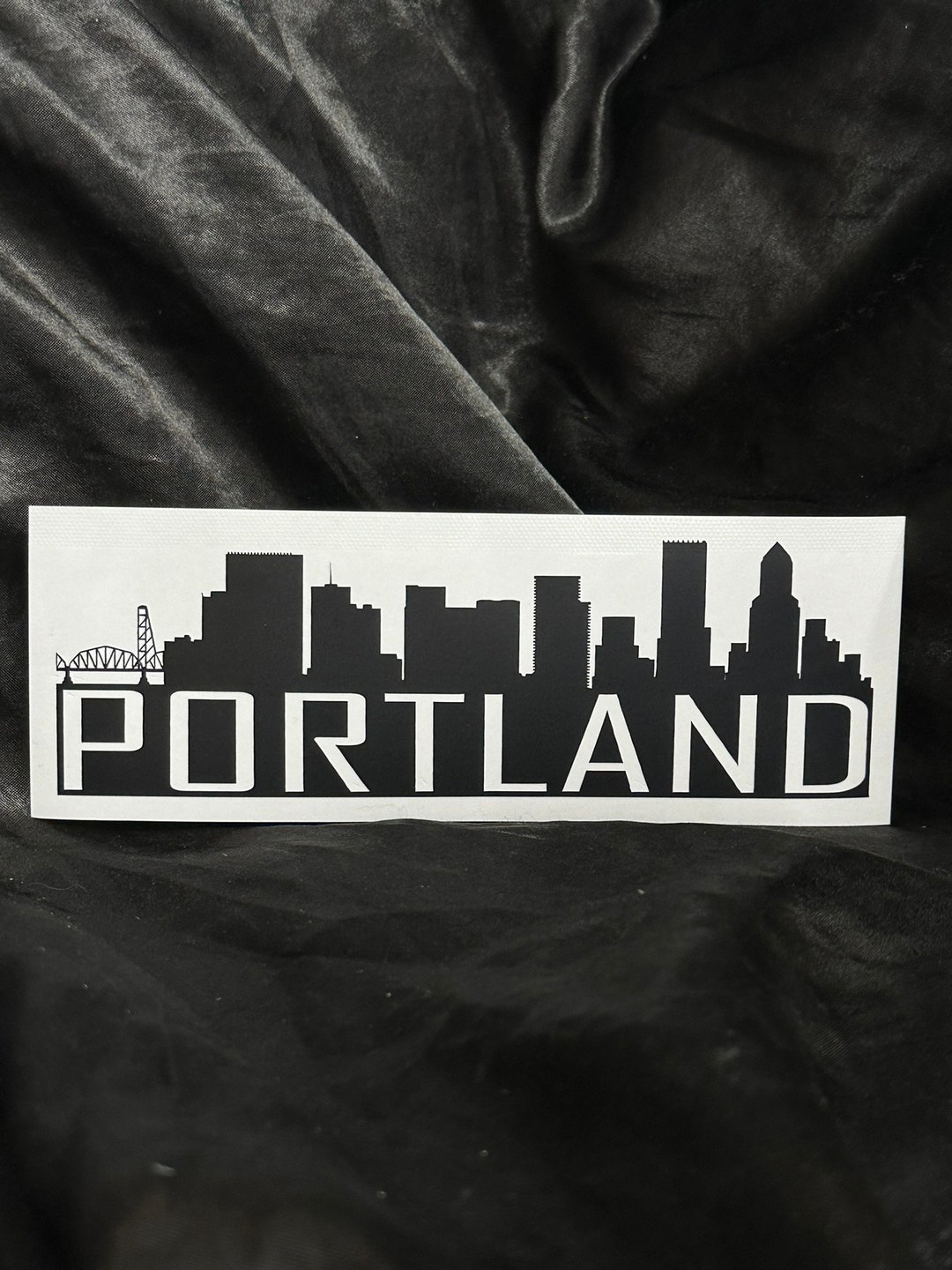 Portland Skyline Silhouette Custom Color Sticker Custom Skyline Sticker ...