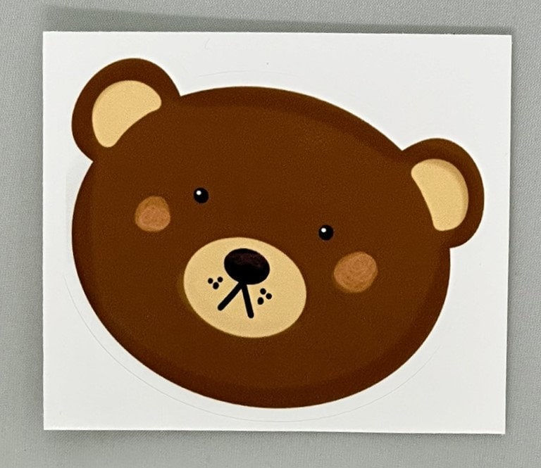 Die Cut Teddy Bear Vinyl Sticker, Waterproof and Laminated multiple ...
