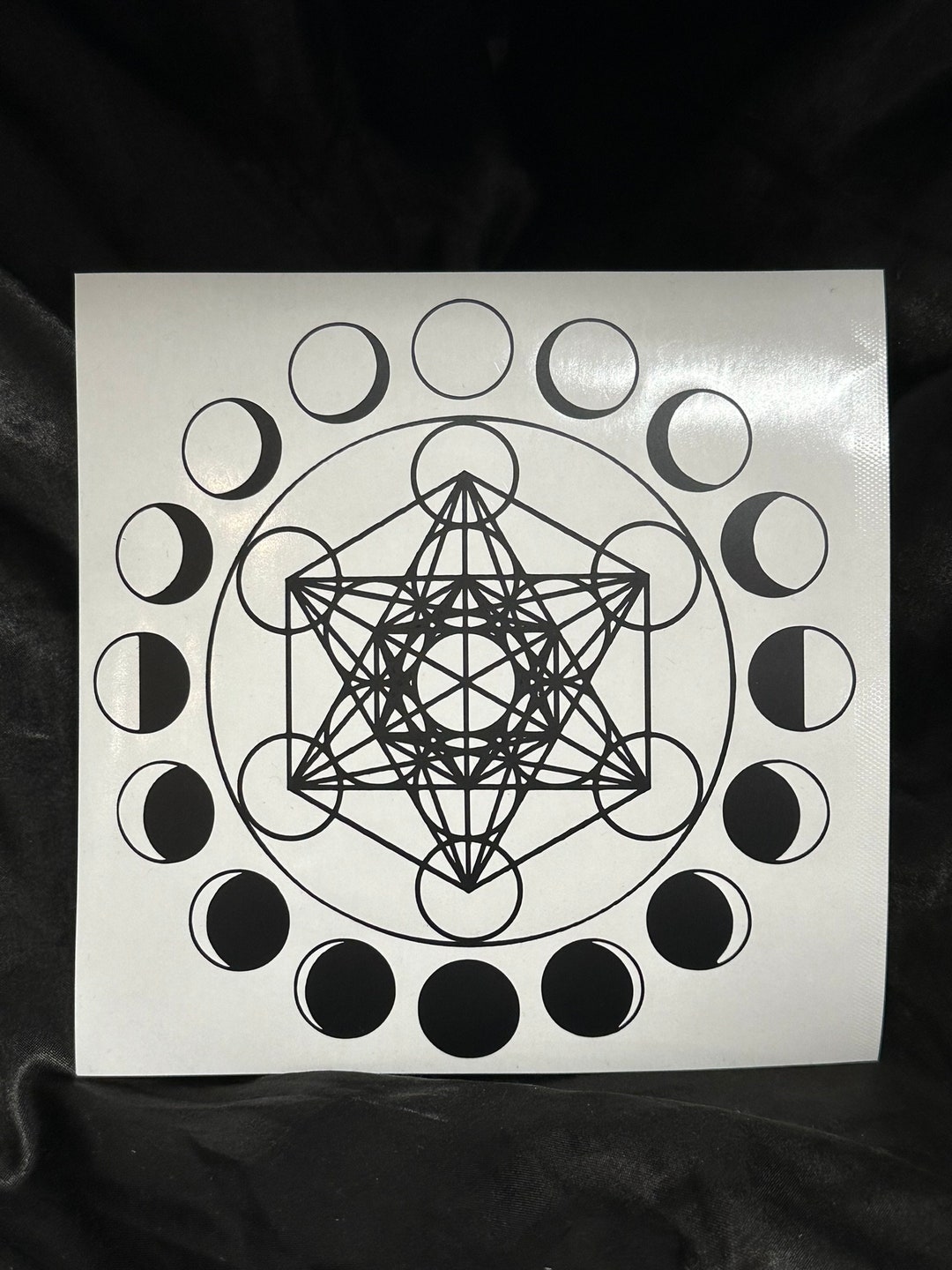 Metatrons Cube Wall Art Sticker Mandala Stickers Custom Color and Size ...