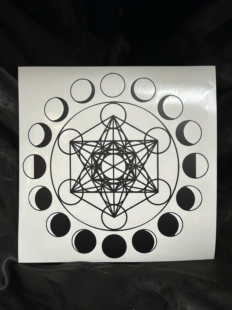 Metatrons Cube Wall Art Sticker Mandala Stickers Custom Color and Size ...