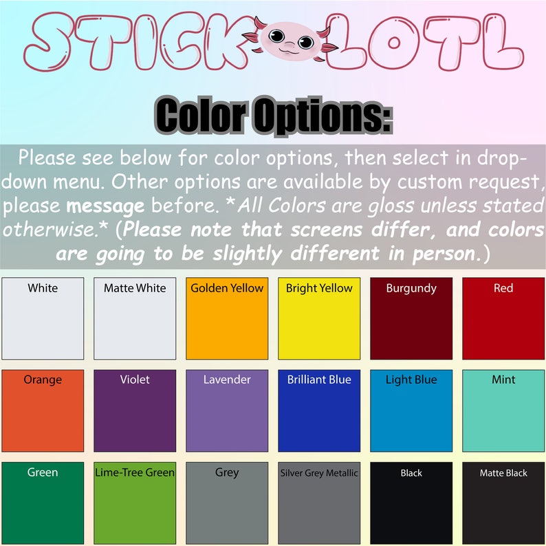 Custom Cat Stickers Custom Color Vinyl Die Cut Stickers Large Boi ...