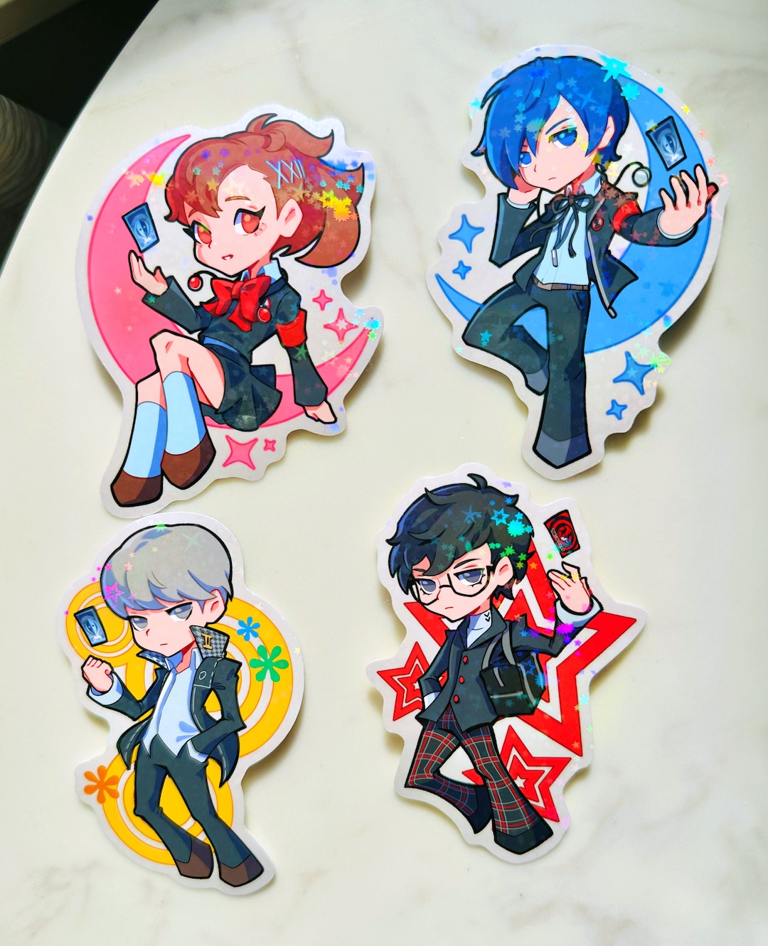 P3-5 Protagonists Vinyl Holographic Stickers (3") - Etsy