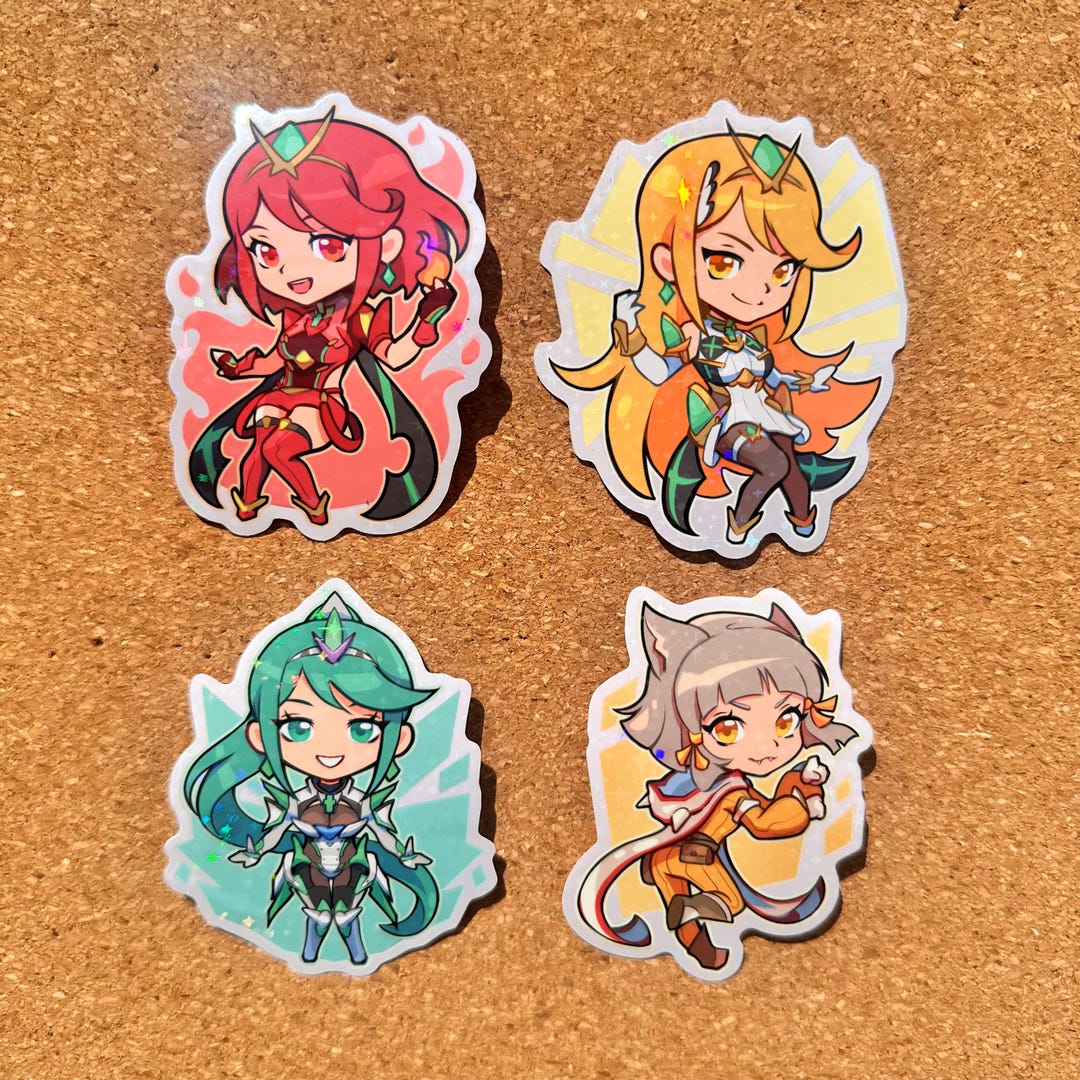 Xenoblade 2 Girls Vinyl Holographic Stickers (3") - Etsy