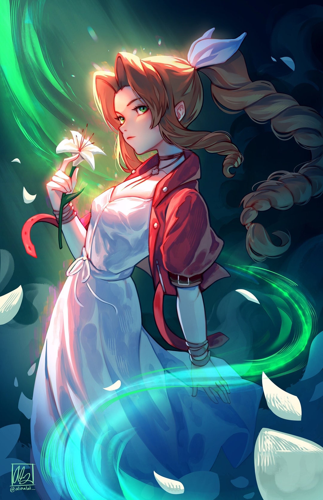 Aerith Final Fantasy VII Print - Etsy