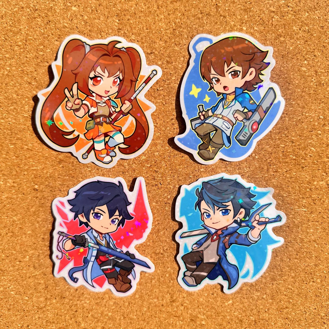 Trails Protagonists Vinyl Holographic Stickers (3") - Etsy
