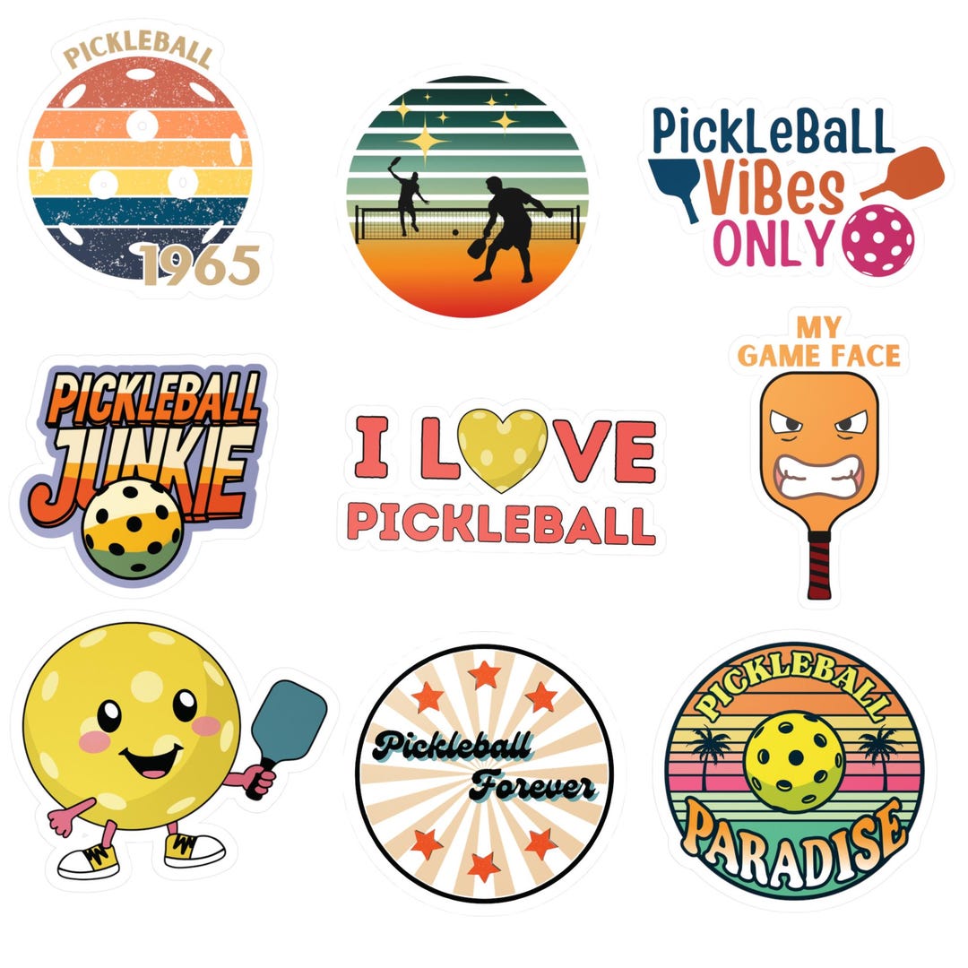 Pickleball Stickers, Fun Sticker for Home, Car, Sports Enthusiasts ...