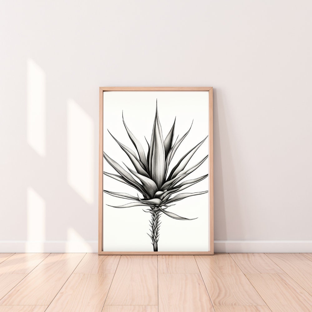 Agave Pencil Sketch SVG Printable Download - Etsy