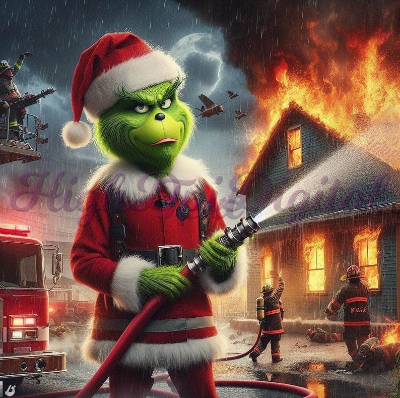 Grinch Fireman A - Etsy