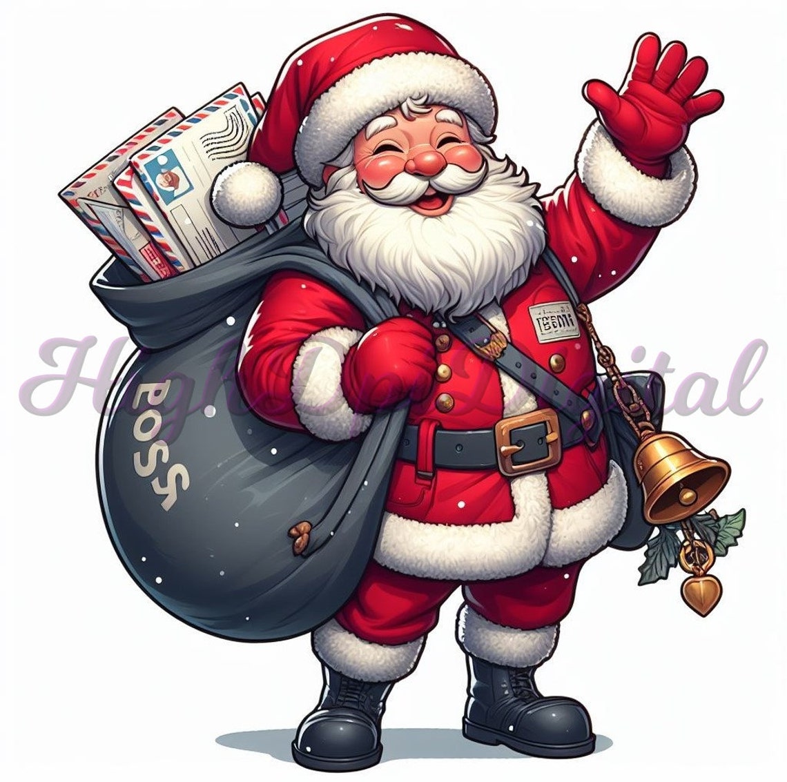 SANTA PNG 4 PACK - Etsy