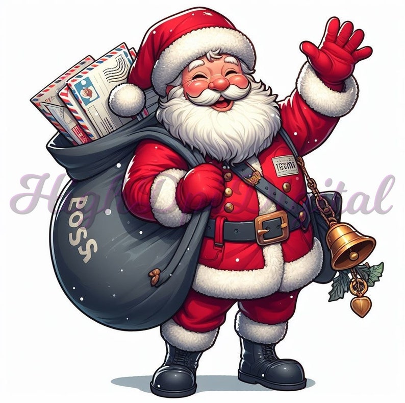 SANTA PNG 4 PACK - Etsy