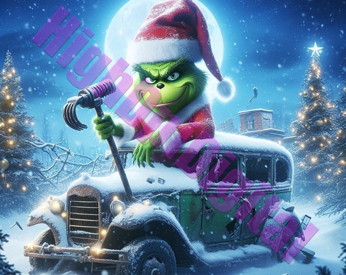 Young Grinch With Fire Engine - Etsy Canada