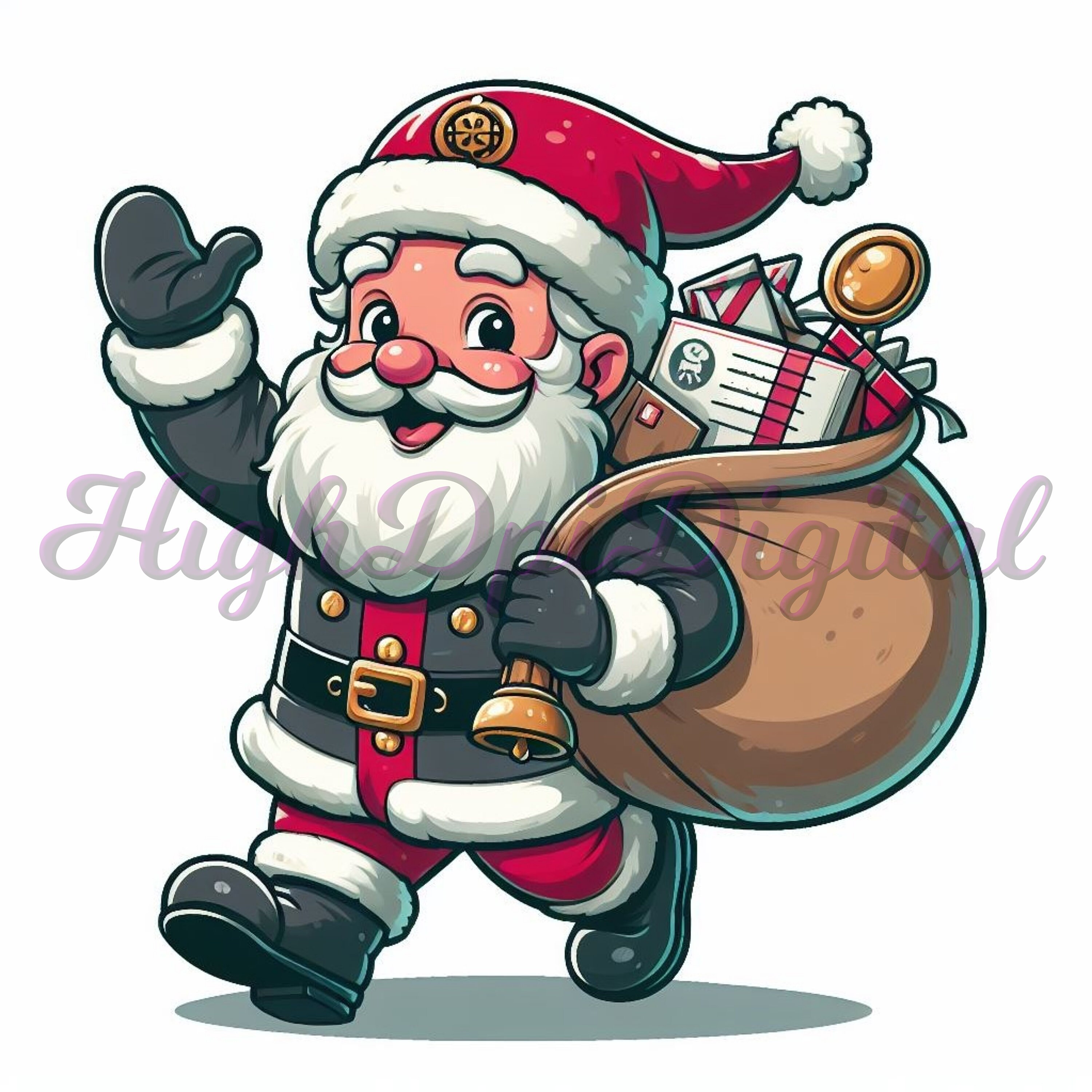 SANTA PNG 4 PACK - Etsy