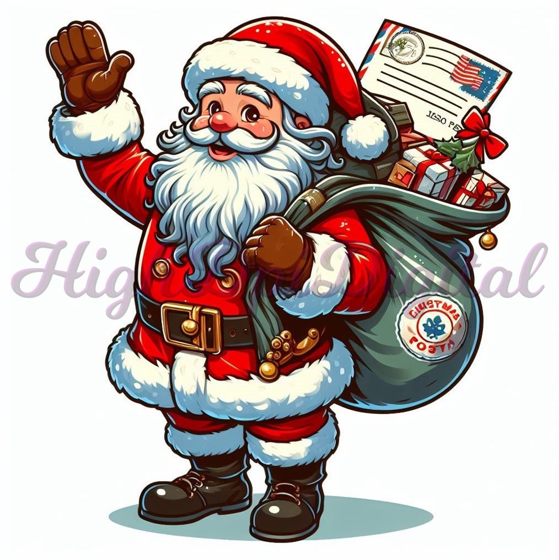 SANTA PNG 4 PACK - Etsy