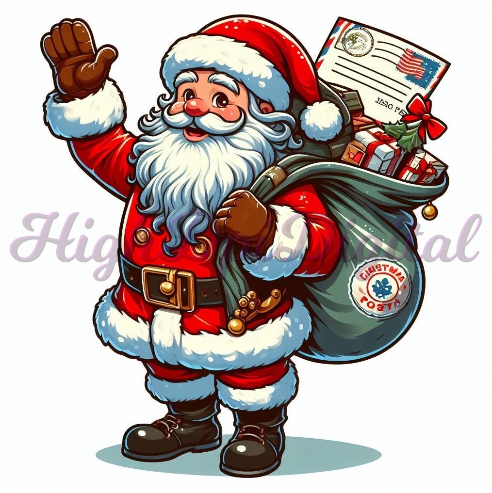 SANTA PNG 4 PACK - Etsy