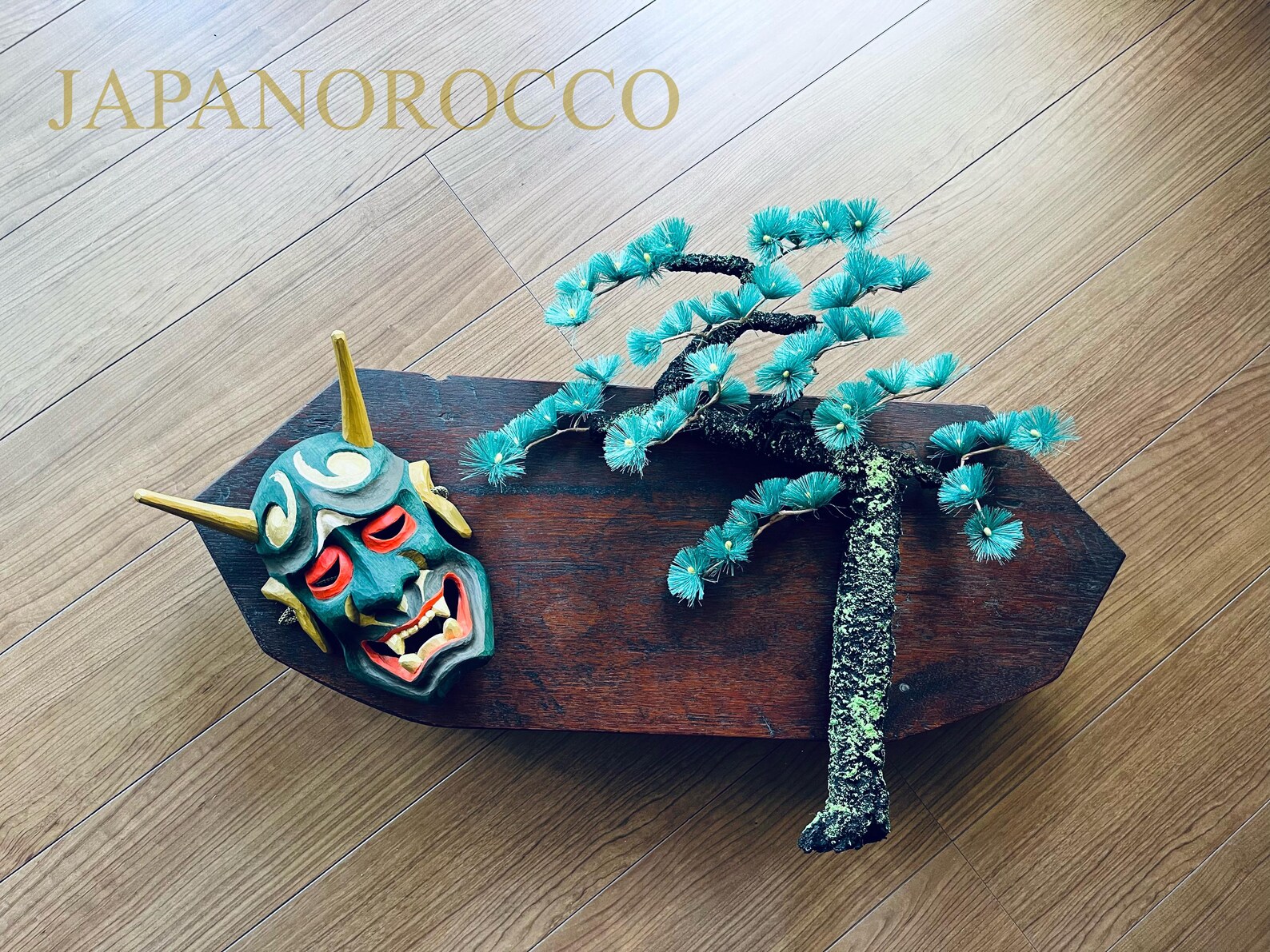 Japanese Oni Vintage Mask/wood Carving/hand Painted/handicrafts Hannya ...
