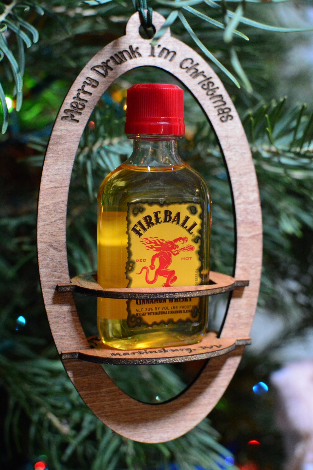 Alcohol Ornament Single Mini Bottle - Etsy