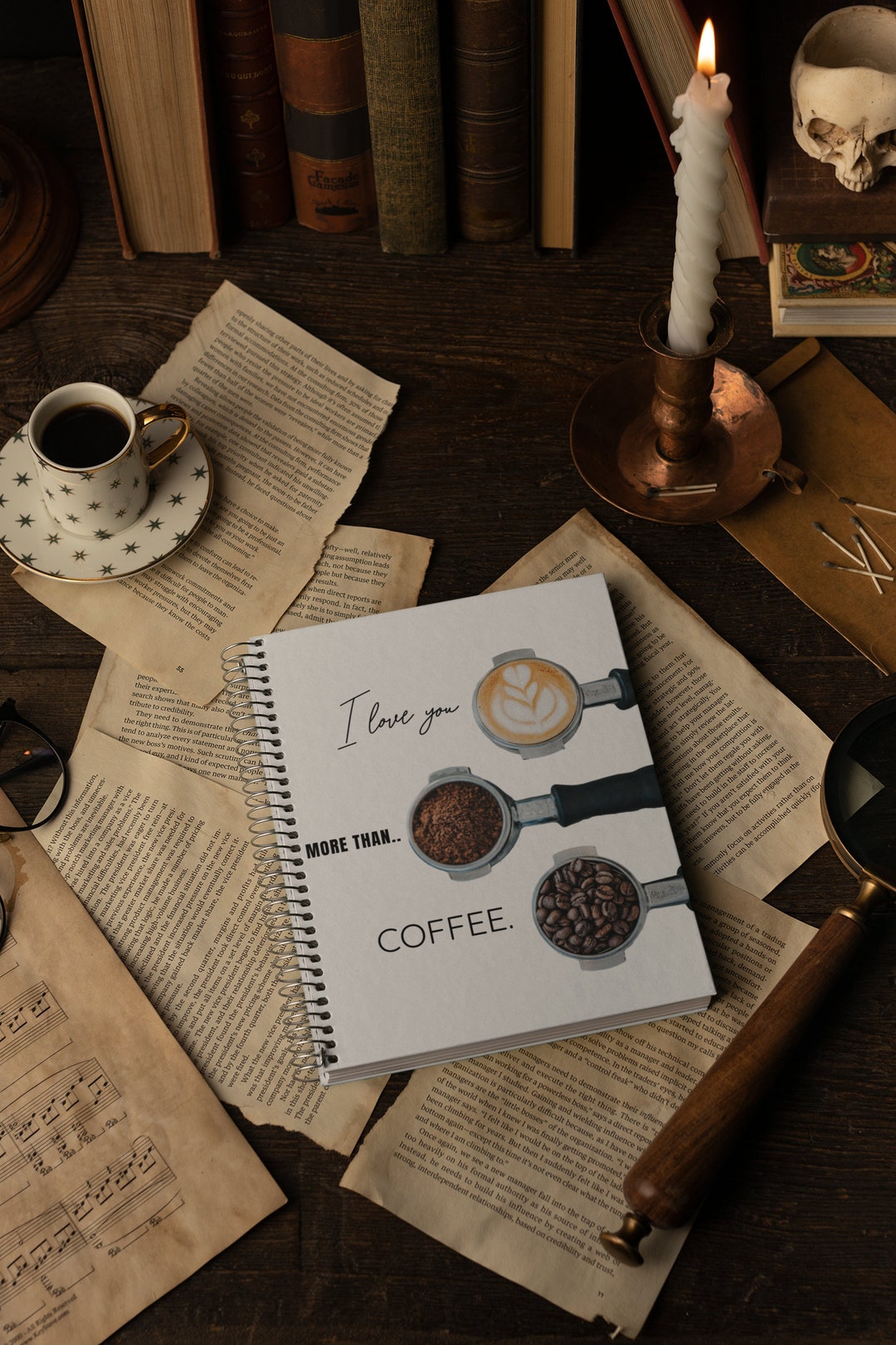 Coffee Lover Spiral Notebook, Gift for Student, Journal for Girlfriend ...