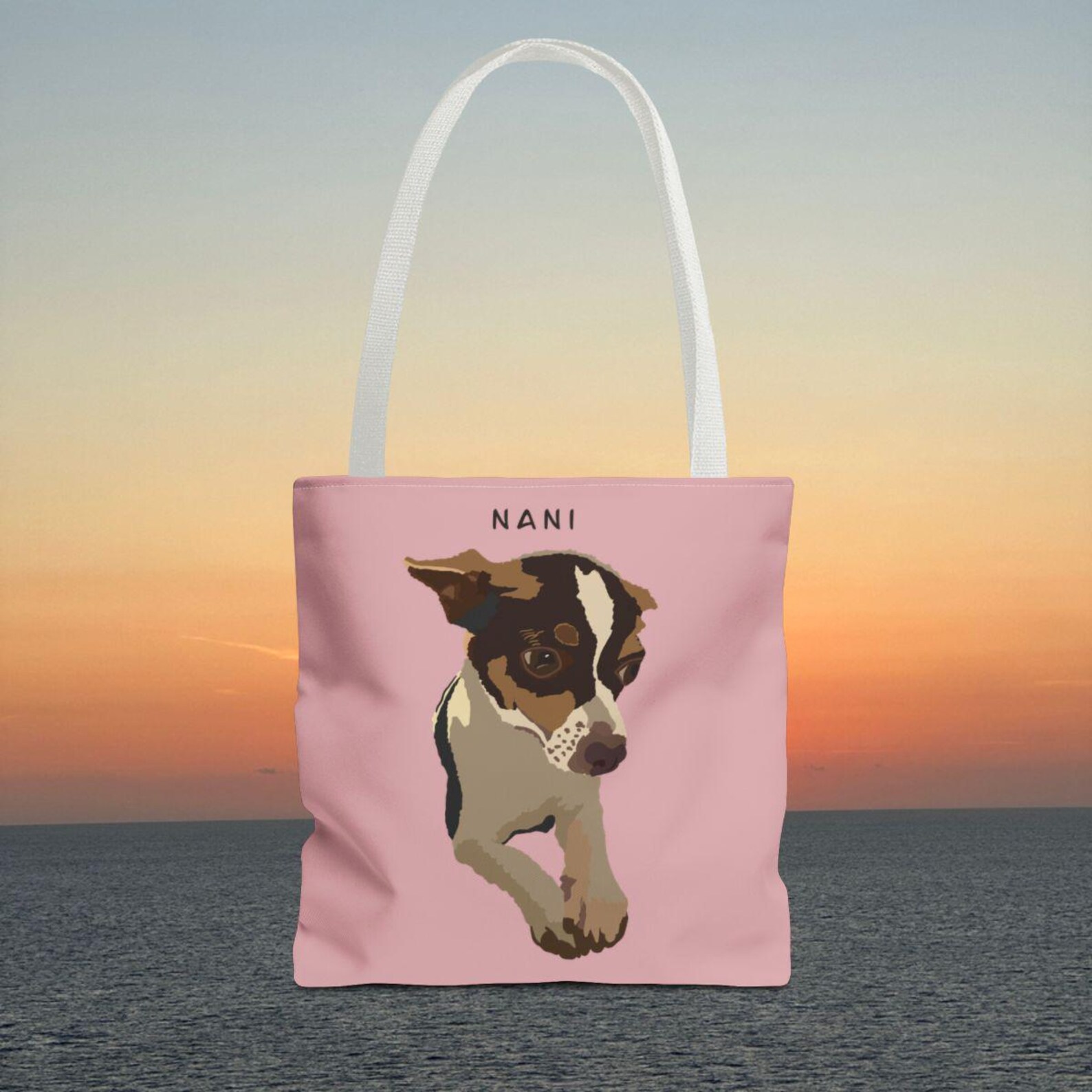 Personalized Pet Portrait Tote Bag, Custom Pet Gift, Gift for Dog ...