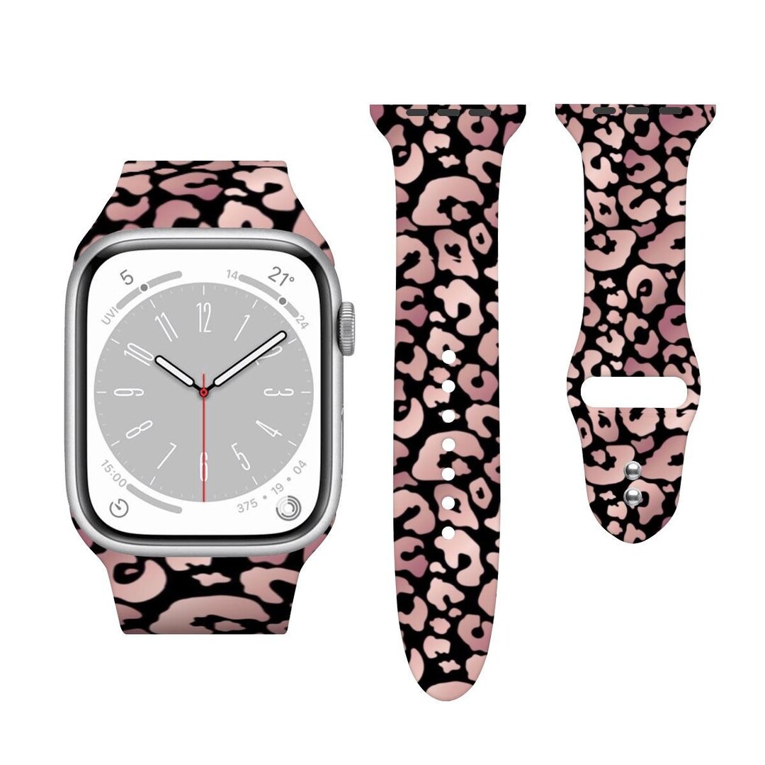 Rose Gold Leopard Apple Watch Band - Etsy