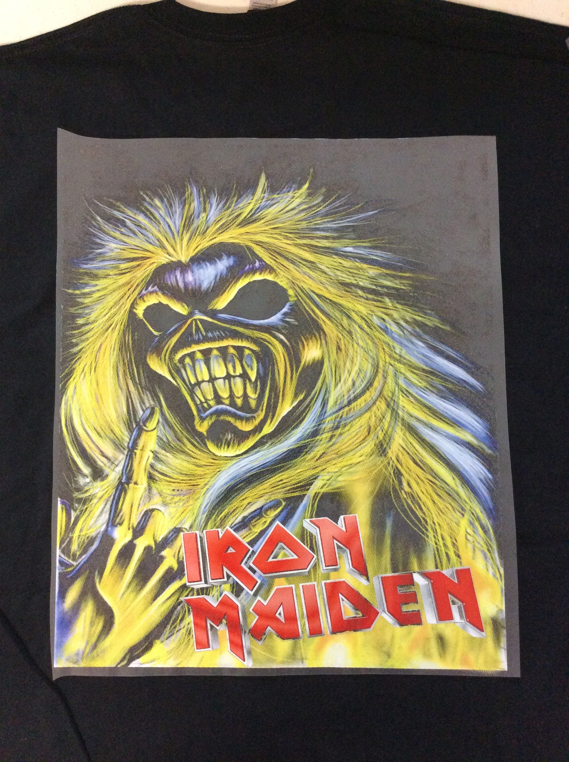 1 - DTF Halftone Iron Maiden Eddie Faces Big/tall Rock Band Ready to ...