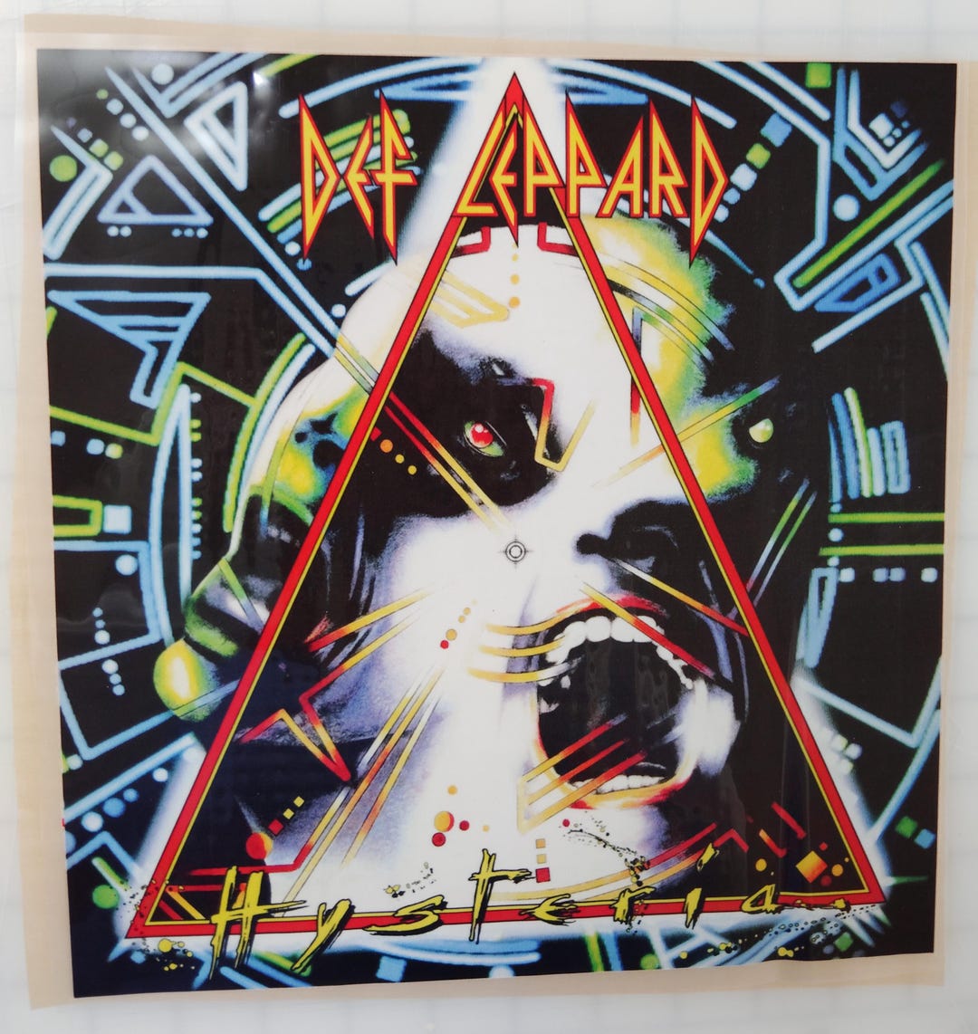 DTF Print Def Leppard Hysteria Full Color Heavy Metal Rock Band Big ...