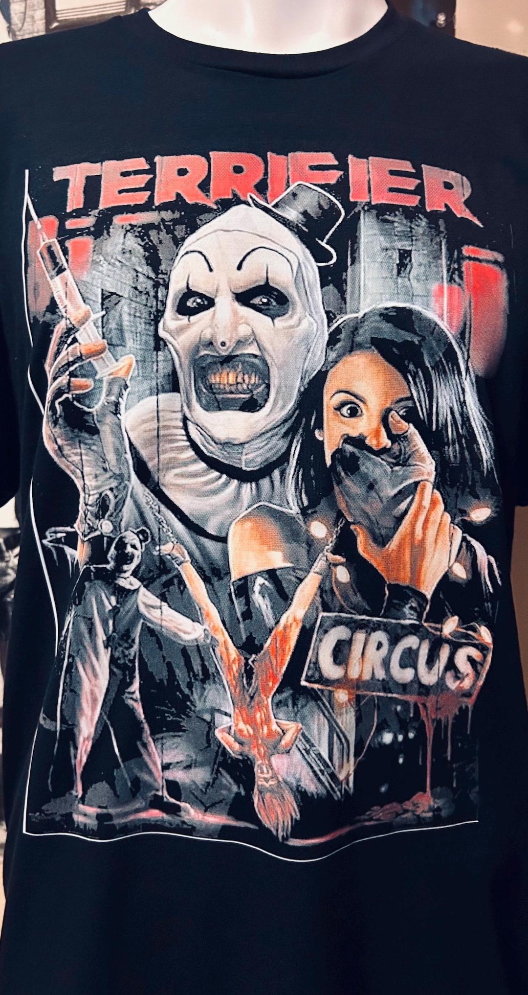 DTF Direct to Film Halftone Billy Terrifier Group Big/tall Rock Band ...